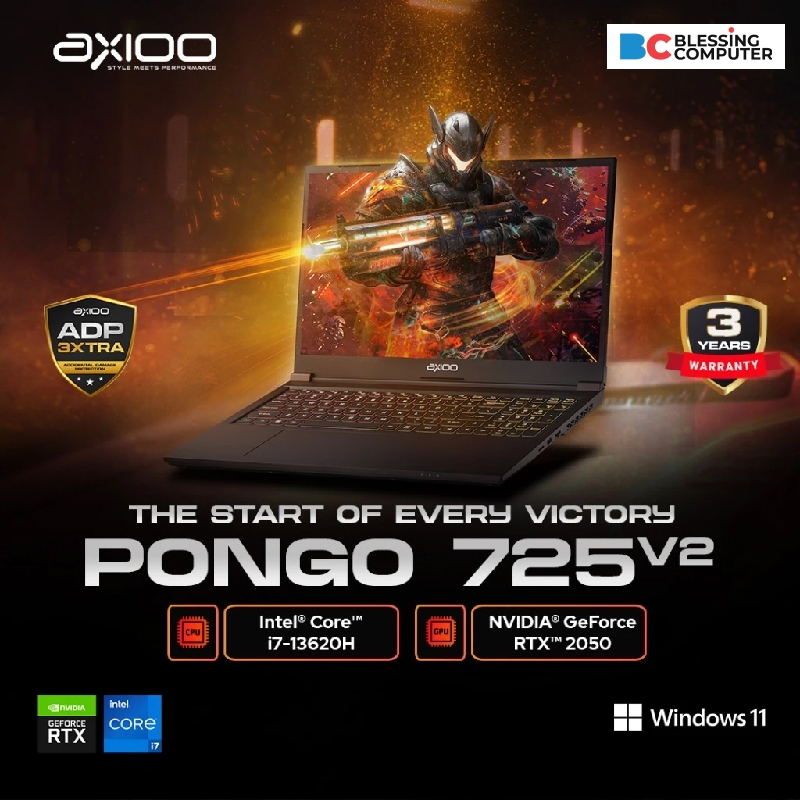 Jual AXIOO PONGO 725 V2 Core i7 13620H 16GB 512GB 2050 W11 Black ...
