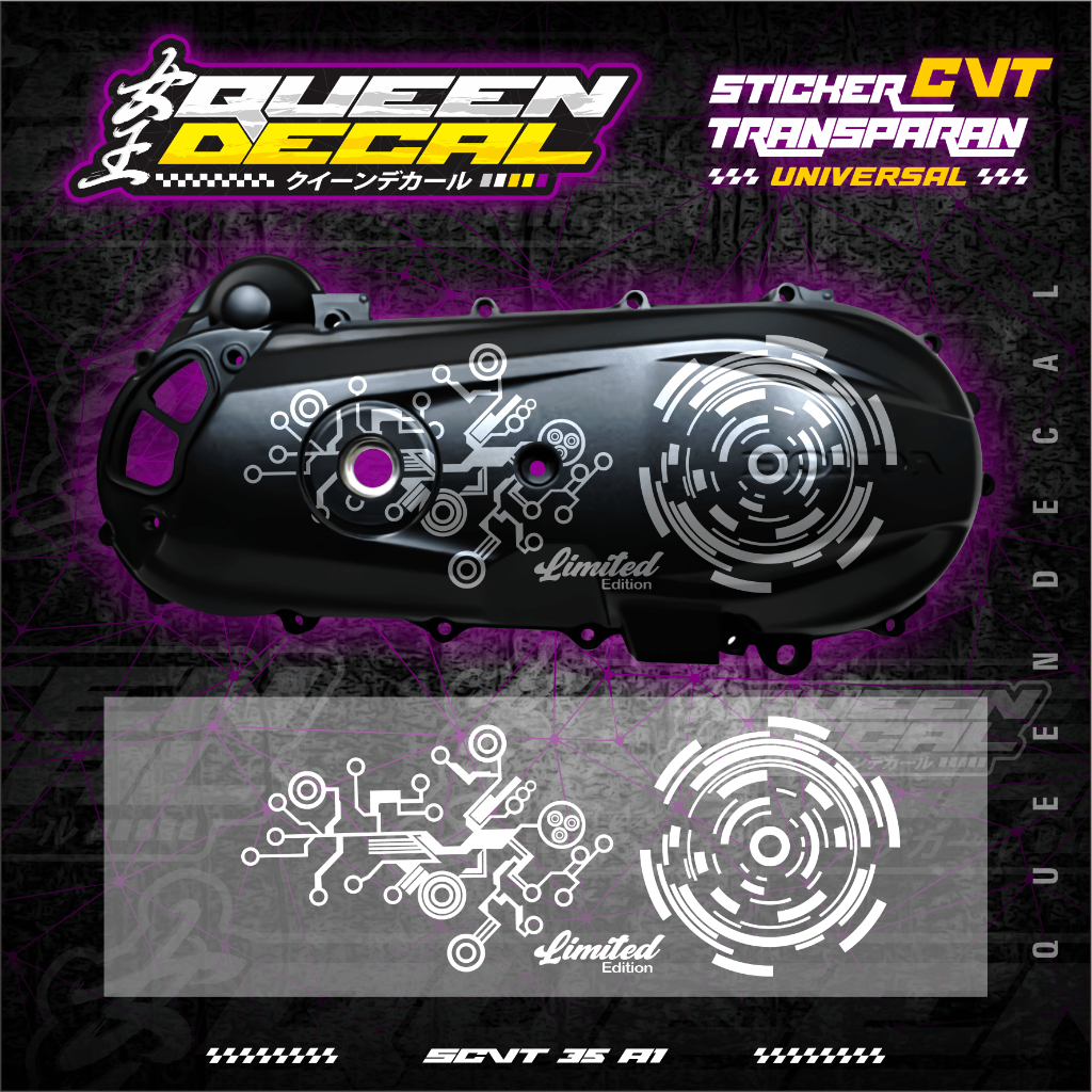 Jual STICKER AKSESORIS BLOCK CVT DESAIN TERBARU-STICKER CVT BAHAN TRANSPARAN-BISA CUSTOM-SCVT ...