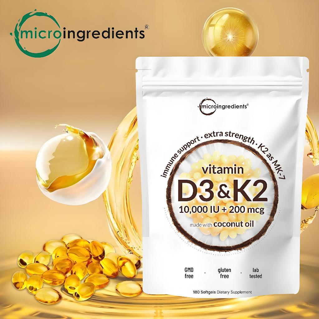 Jual Micro Adult Vitamin D3 + K2 300 Softgels / Micro Vitamin D3 + K2 ...