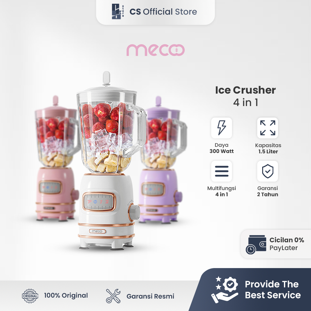 Jual MECOO Most Aesthetic 4 in 1 Ice Crusher Blender Juicer 300 Low ...