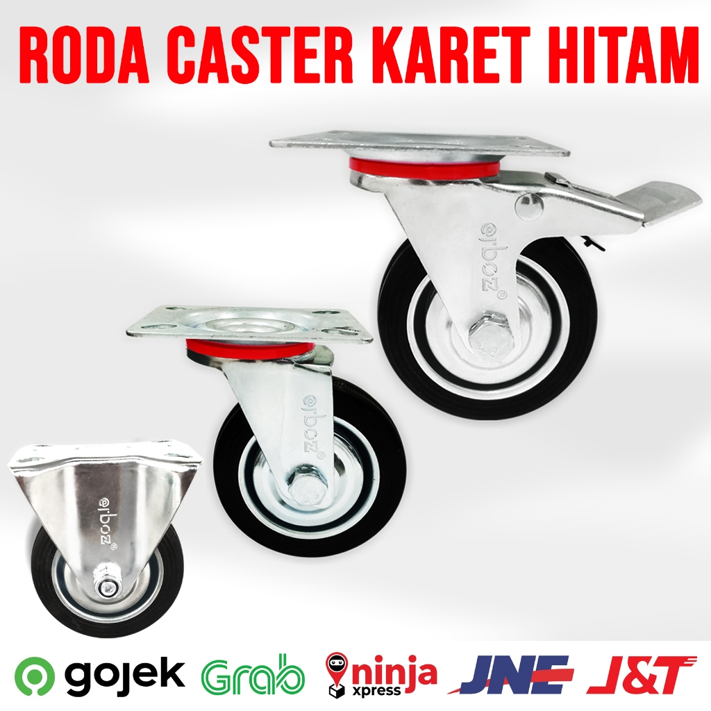 Jual Roda Caster Etalase Troli HITAM / Roda Caster / Roda Caster HITAM ...