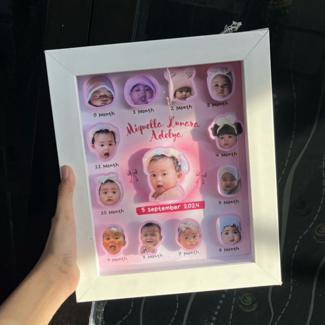 Jual FRAME 3D | UMUR BAYI | 10R | PIGORA | GIFT | Shopee Indonesia