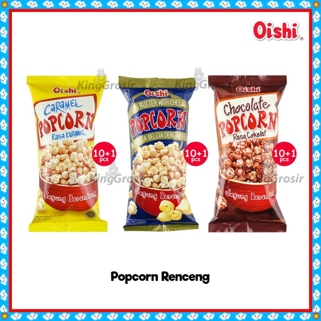 Jual Oishi Popcorn Renceng isi 11 Sachet (20gr) / Snack Camilan Jagung ...
