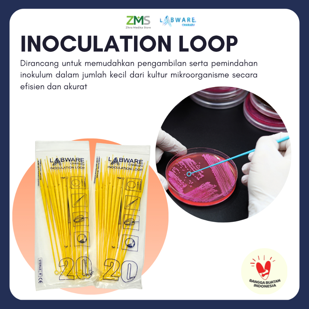 Jual Ose Bulat Disposable 10ul - 1ul / Labware Charuzu Inoculation Loop ...