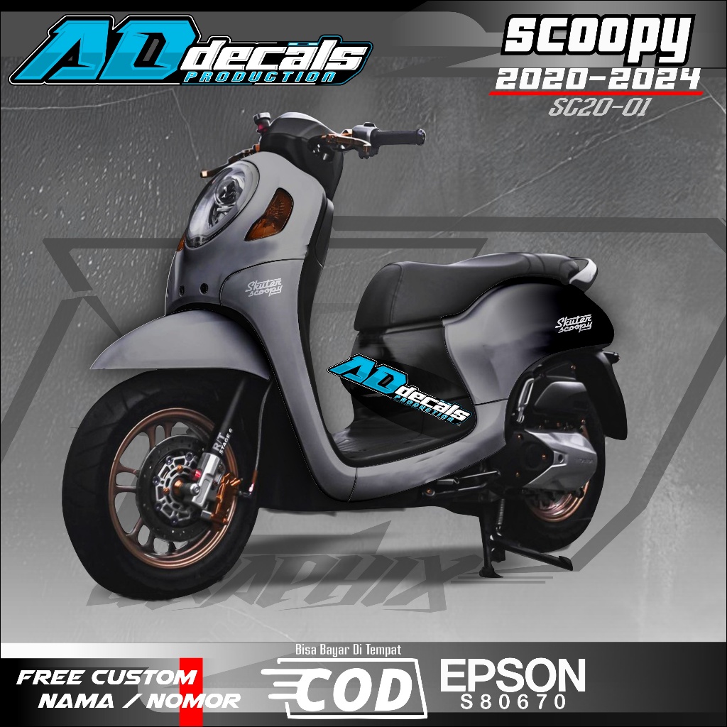 Jual AD DECALS-01 Sticker Scoopy Full Body 2024-2025 Warna Gradasi ...