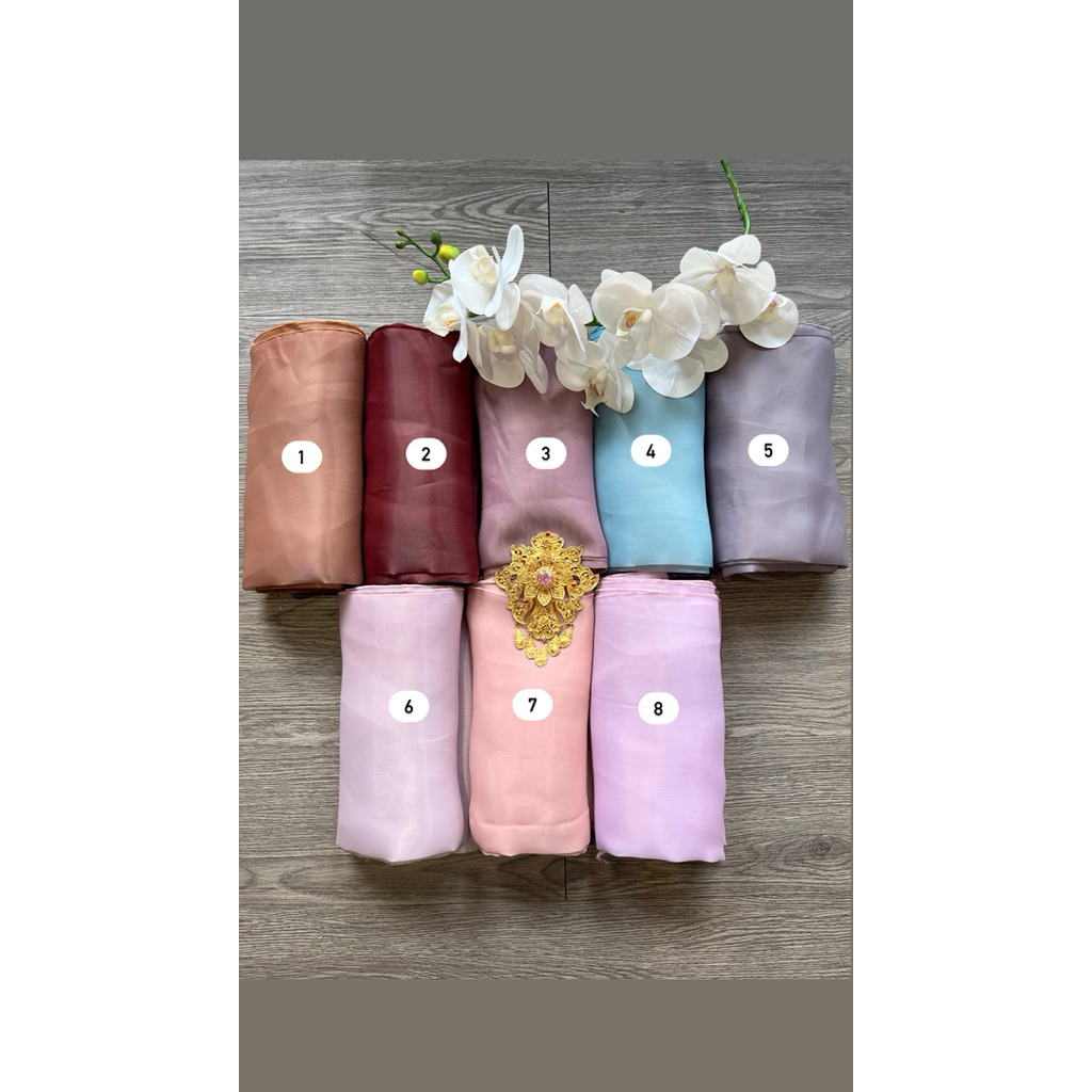 Jual Selendang Organza silk double layer | selendang sifon selendang ...
