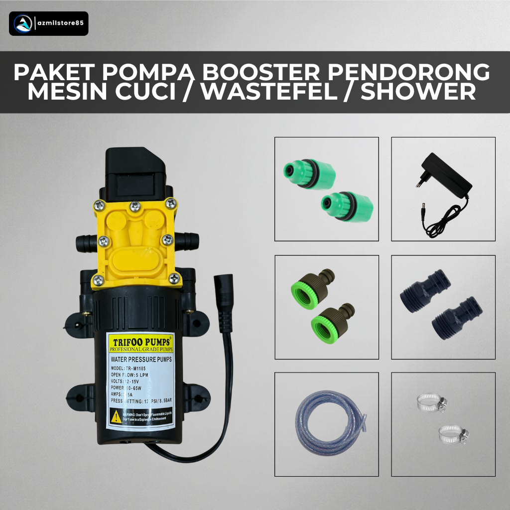 Jual PAKET POMPA BOOSTER DORONG UNTUK WASTAFEL / SHOWER / MESIN CUCI ...
