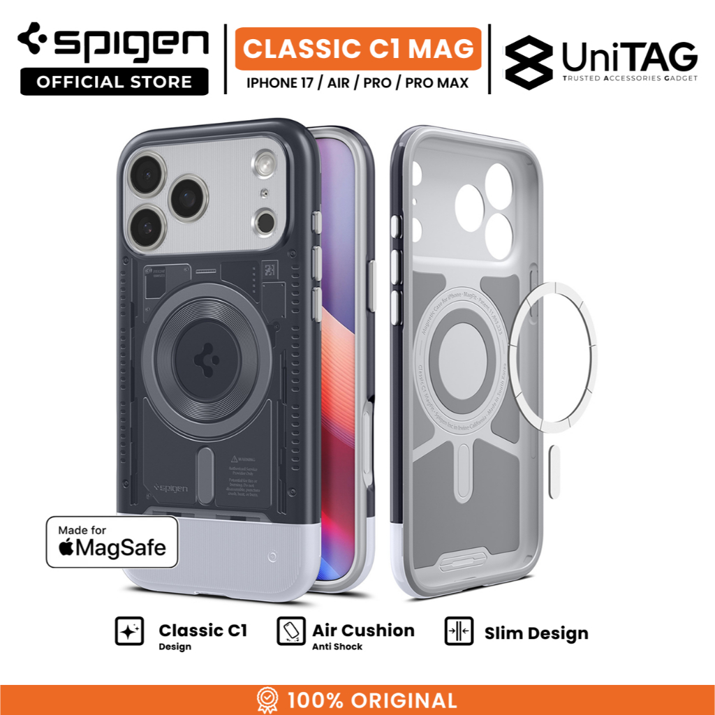 Jual SPIGEN Case iPhone 17 Pro Max Classic C1 Magsafe MagFit Anti Shock ...