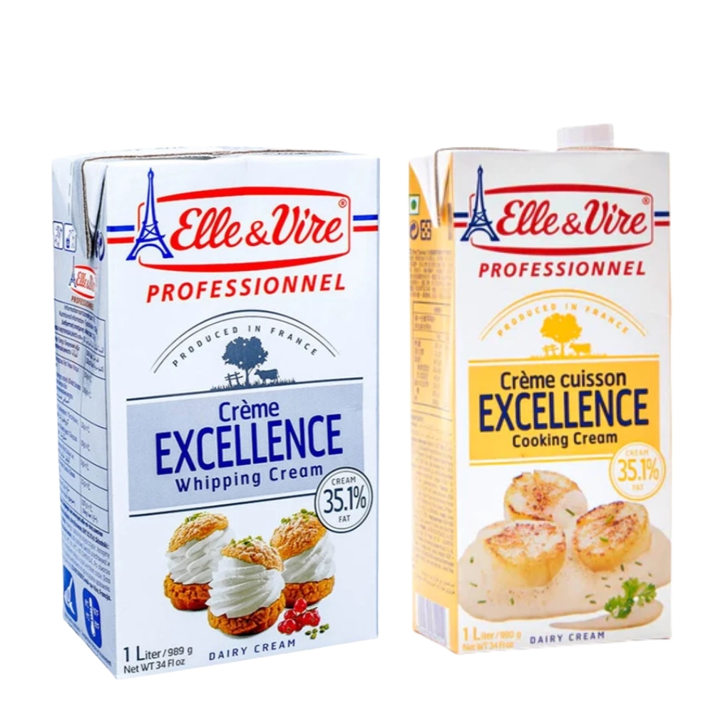 Jual Elle & Vire Excellence Whipping & Cooking Cream 1liter | Shopee ...