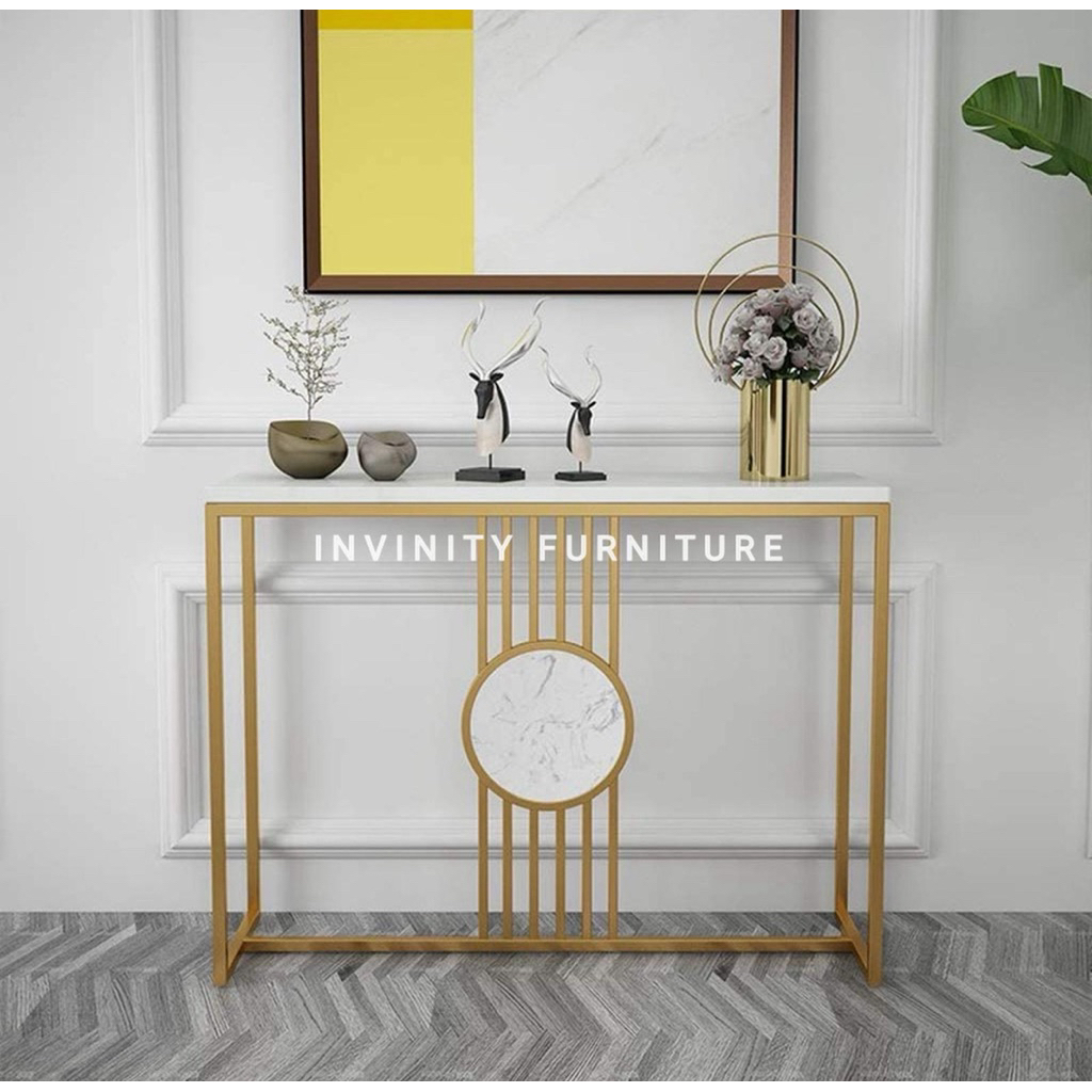 Jual Meja Konsul Konsol Marmer Minimalis - Console table marble rangka ...