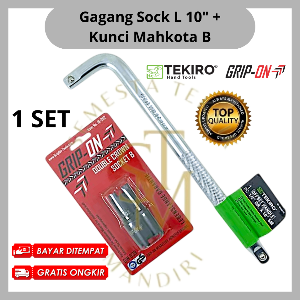 Jual Tekiro Gagang Shock L 1/2"x10" + KUNCI MAHKOTA B PAKET HEMAT ...