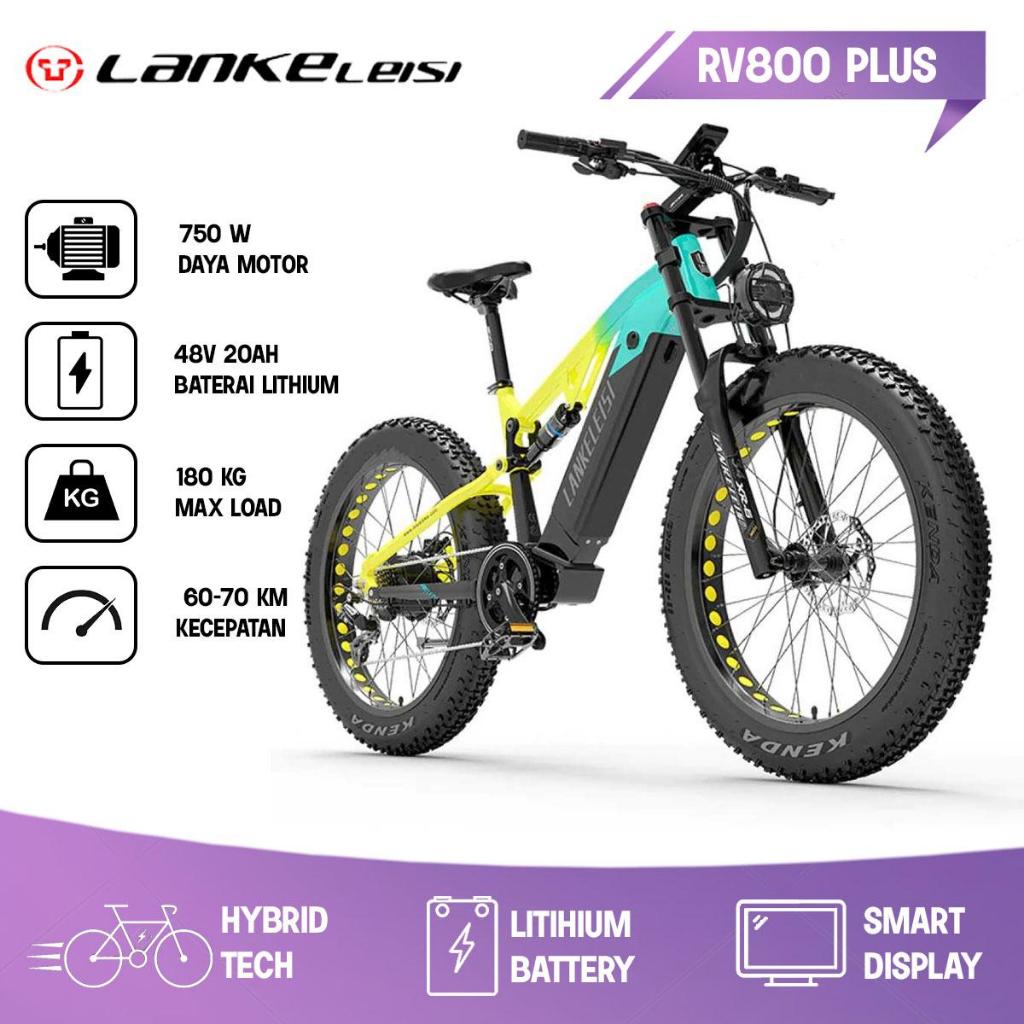 Jual Sepeda Listrik Lankeleisi RV800 Plus Fat Bike Tire LCD 48V 20Ah ...
