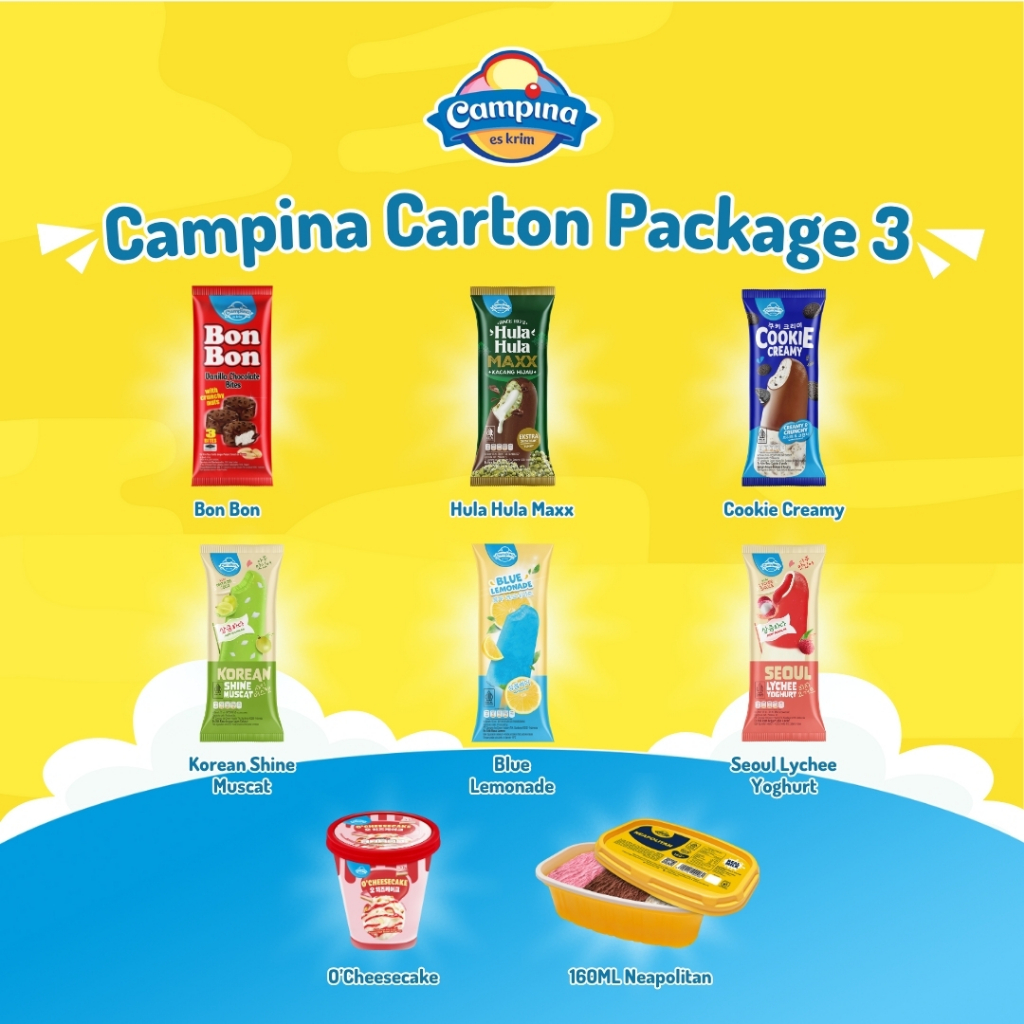 Jual Campina Carton Package 3 - Es Krim | Shopee Indonesia