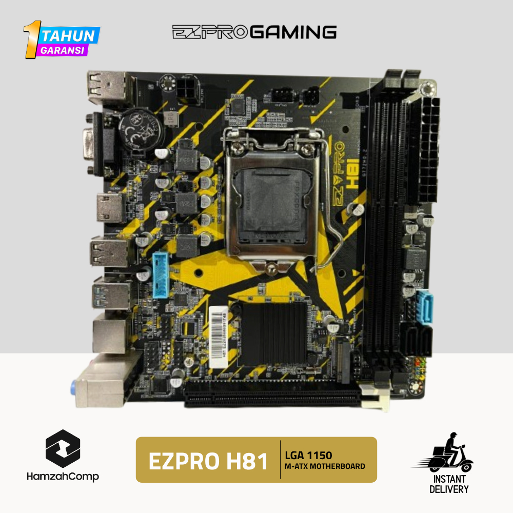 Jual Motherboard H81 NVME DDR3 Socket LGA 1150 MATX Motherboard Ezpro ...