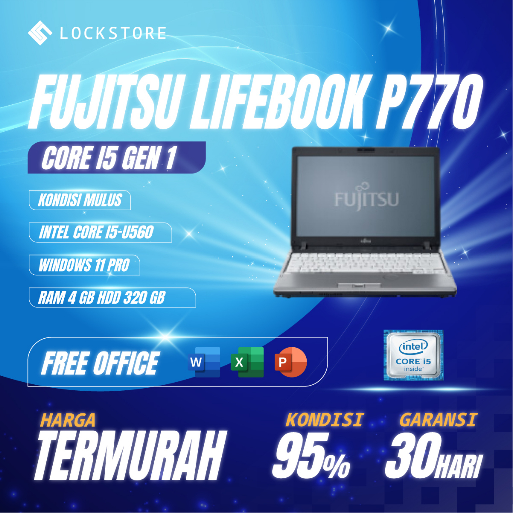 Jual Fujitsu Lifebook P770 Core i5 Gen 1 | RAM 4GB | HDD 320GB | 12 ...