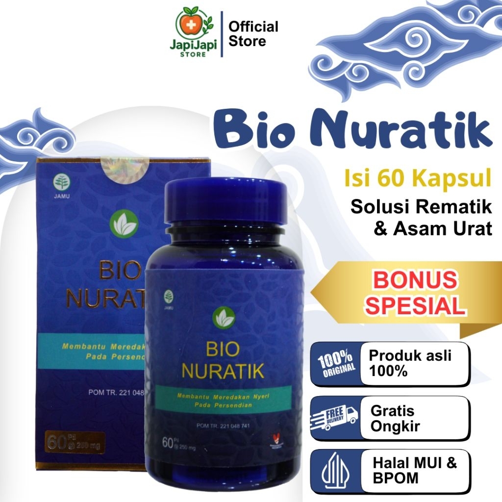 Jual BIO NURATIK Obat Herbal Nyeri Sendi Asam Urat Rematik Pegal Linu ...