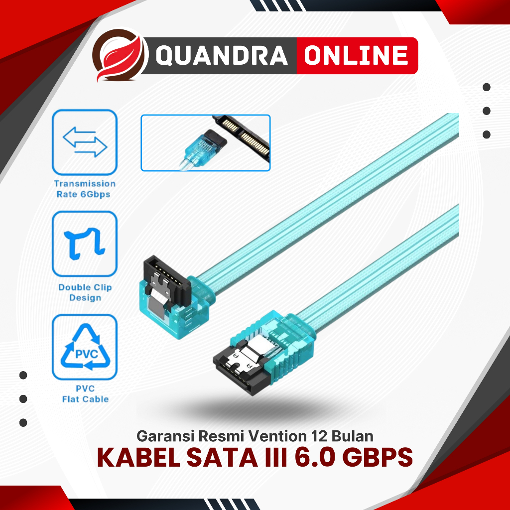 Jual Vention Kabel Data Sata 3.0 III Harddisk HDD SSD 6 Gbps | Shopee ...