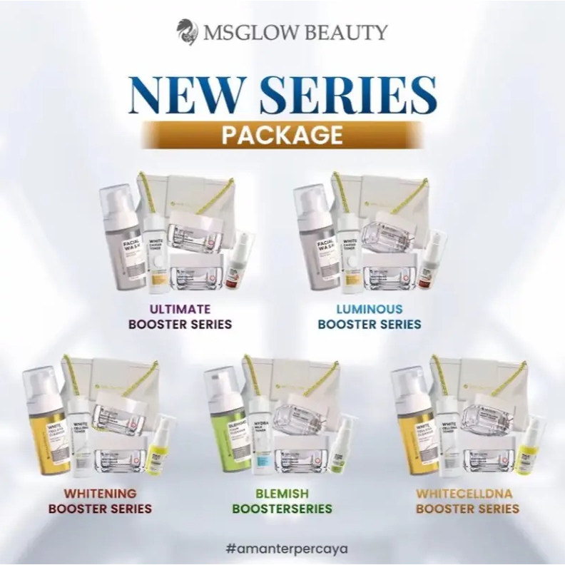 Jual NSPS Cosmetic - MS GLOW PAKET BOOSTER SERIES FREE SERUM TERBARU ...