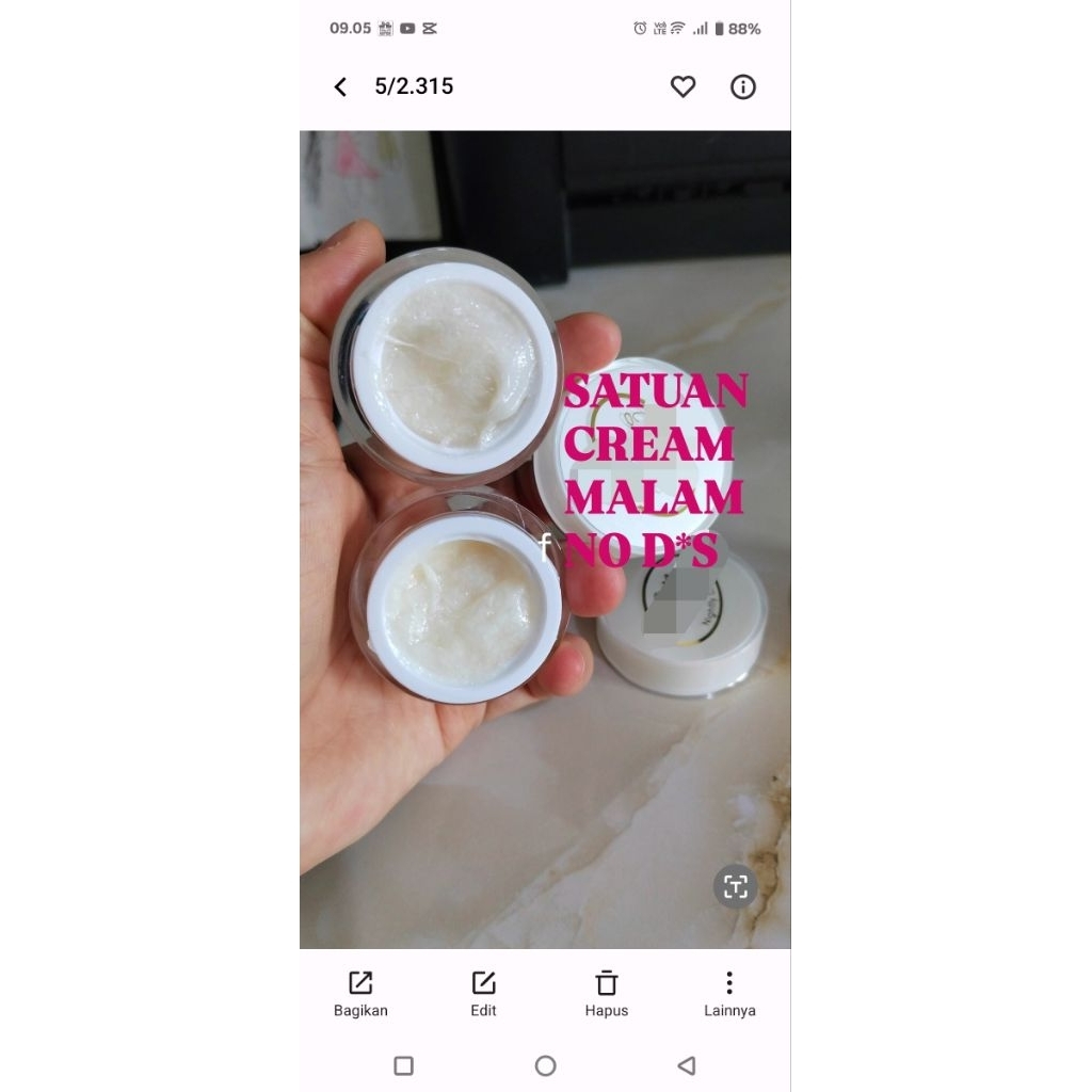 Jual Night Cream / cream malam Satuan ( BACA KETERANGAN PRODUK ...