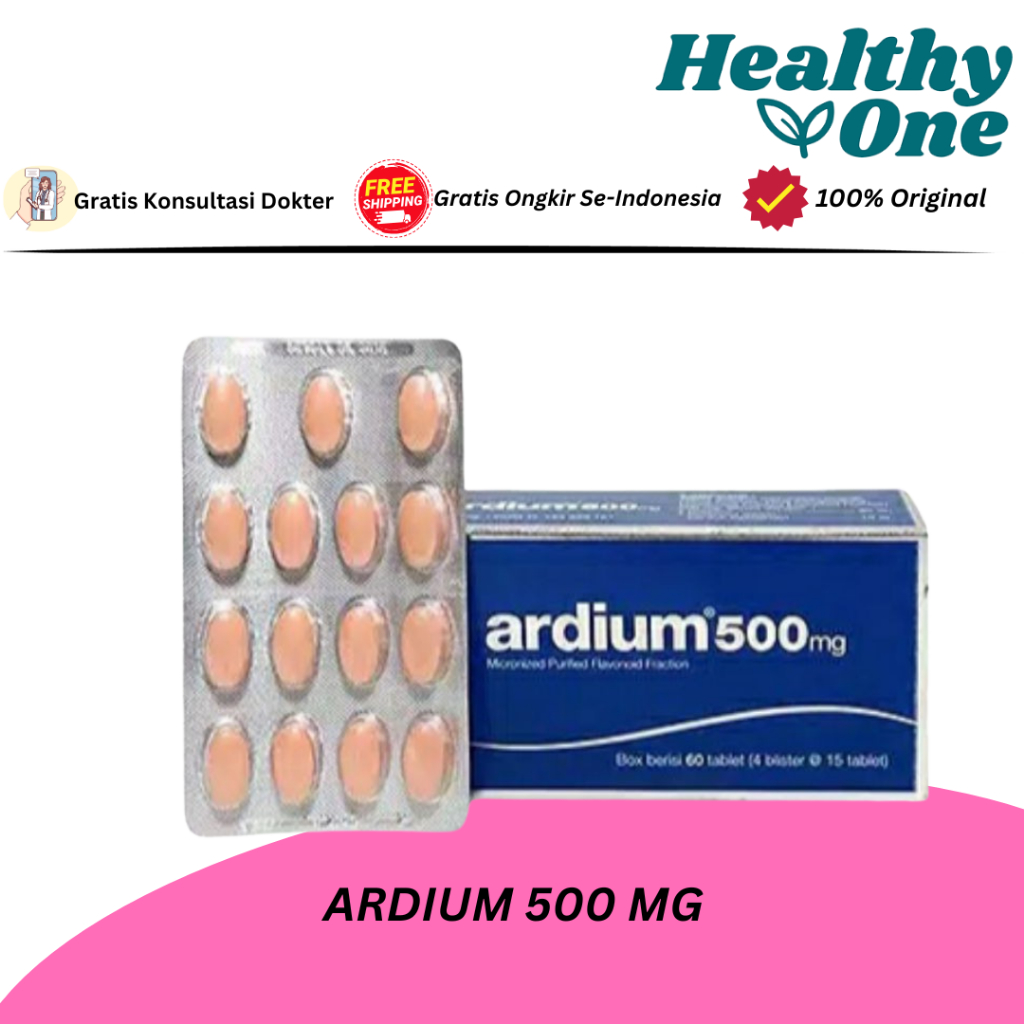 Jual Ardium 500 mg 15 Tablet Meringankan Varises dan Wasir atau Ambeyen ...