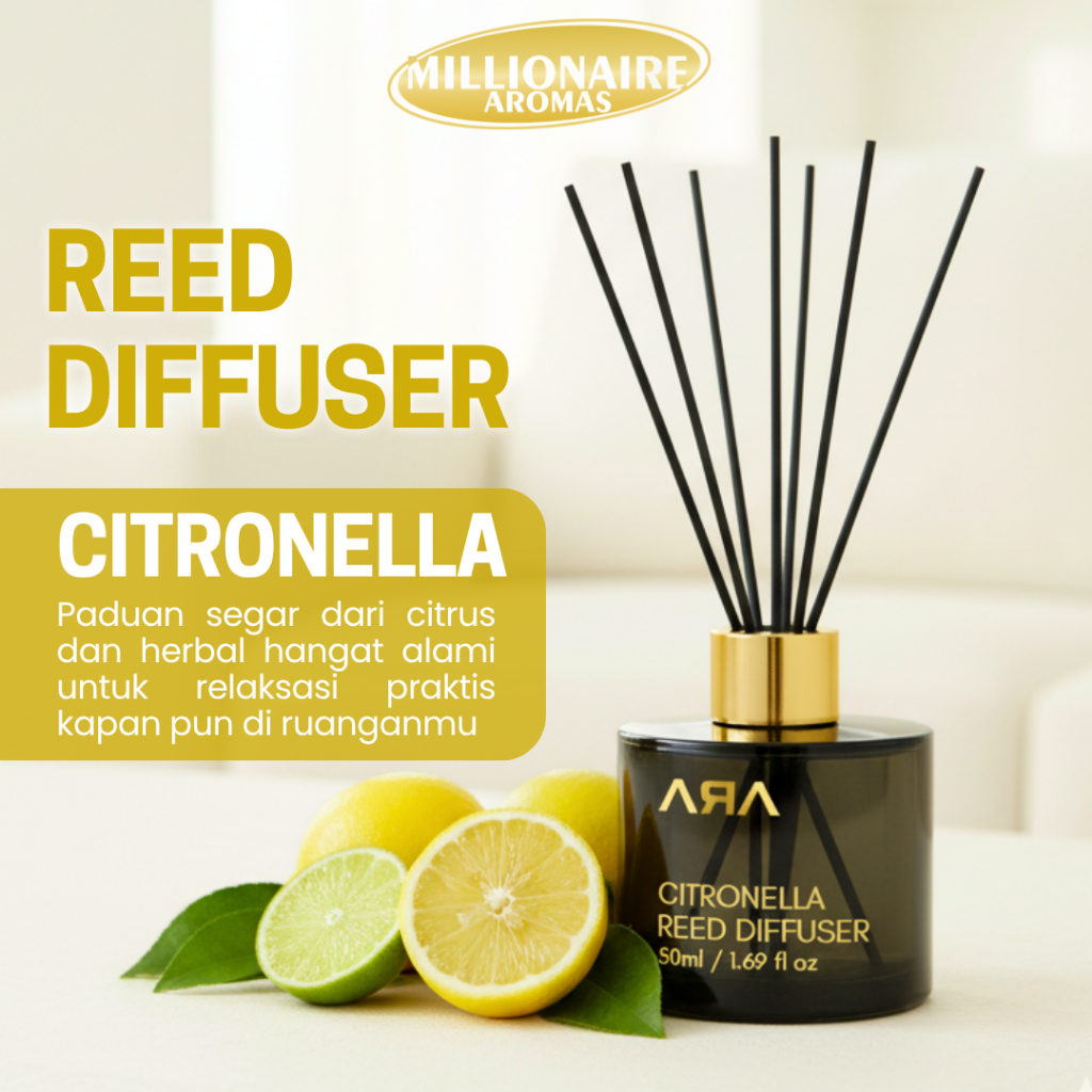 Jual Reed Diffuser Aroma Citronella Pengharum Ruangan Alami Wangi Segar ...