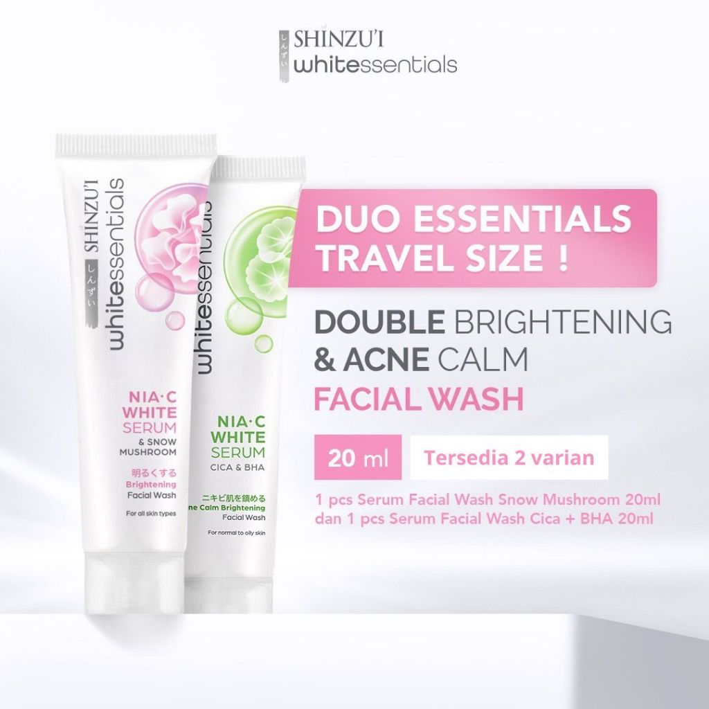 Jual Shinzui WHITEssentials Double Brightening Facial Wash Snow ...