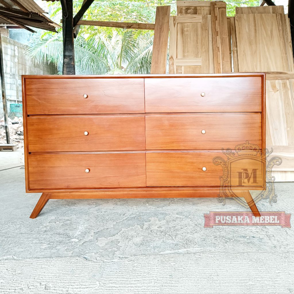 Jual meja cabinet drawer laci model minimalis kayu jati, bufet laci ...