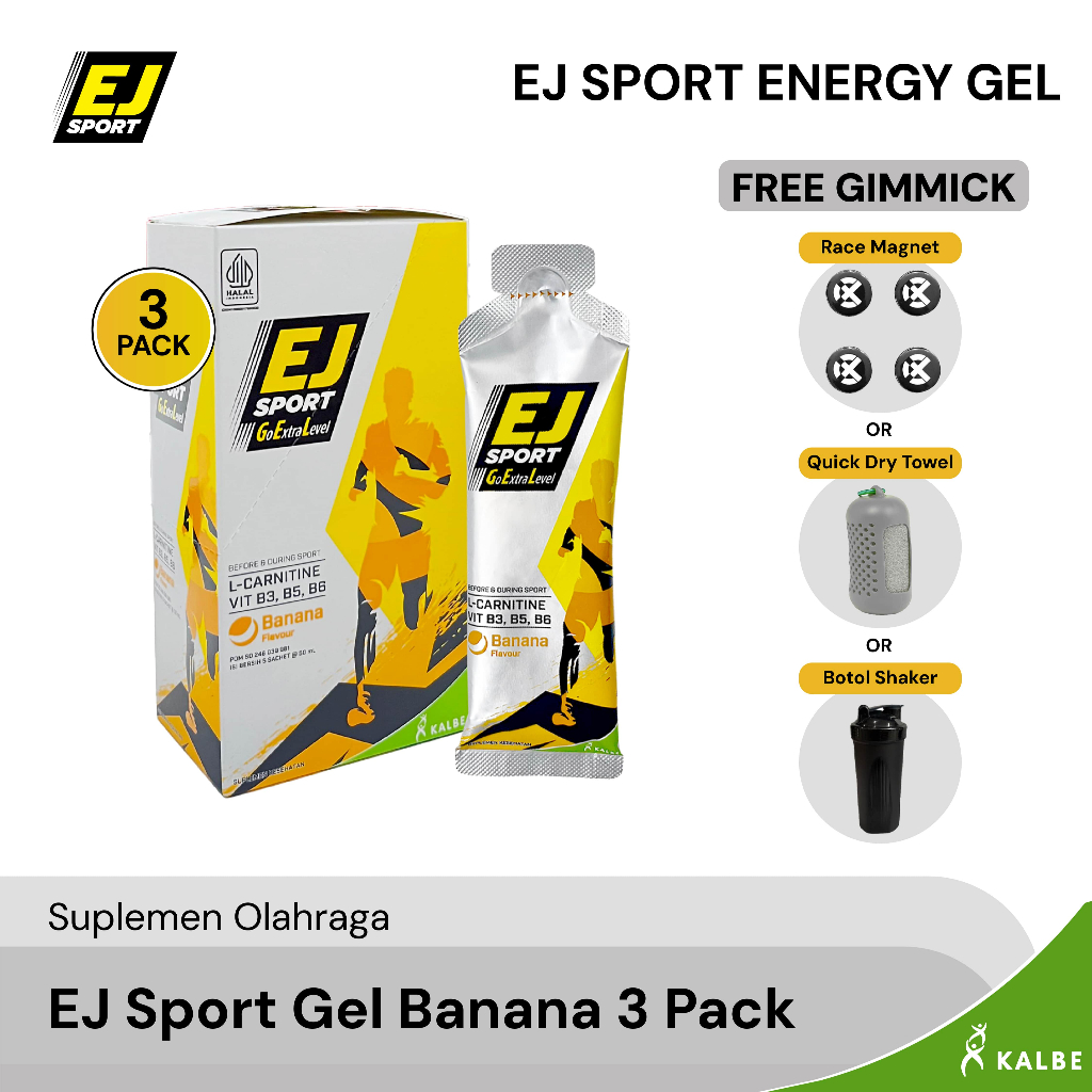 Jual NEW! EJ Sport Banana Energy Gel - Isi 3 Pack + FREE Gift | Shopee ...