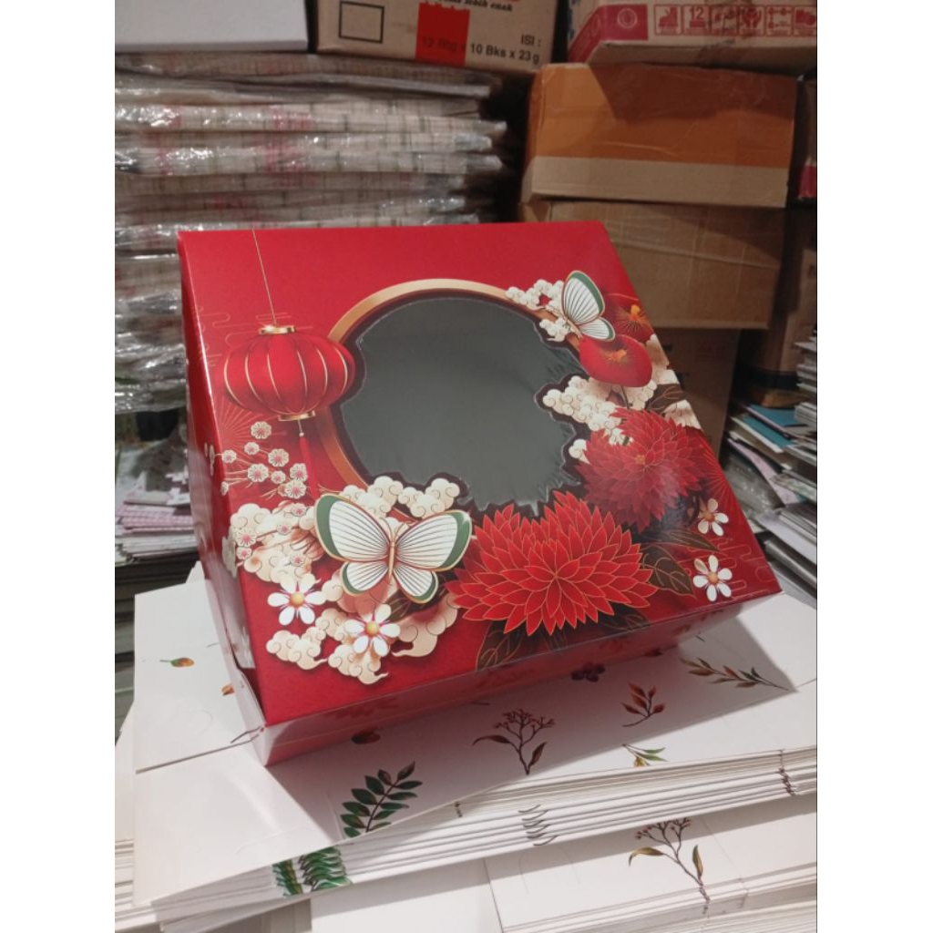 Jual Cake box imlek 22-22-9cm @10pcs | Shopee Indonesia