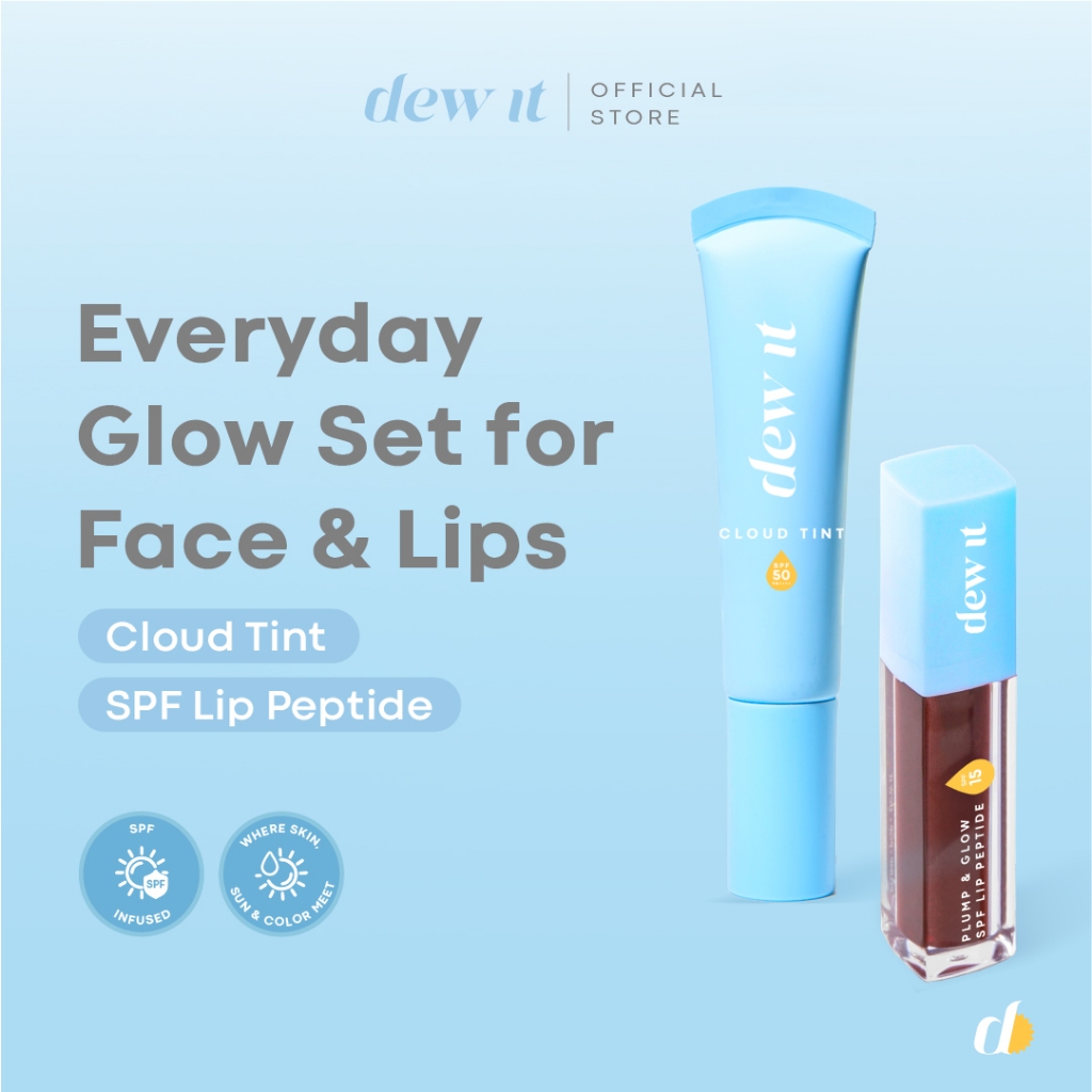 Jual [NEW] Dew It - Bundle Cloud Tint SPF50 + SPF Lip Peptide | Skin ...