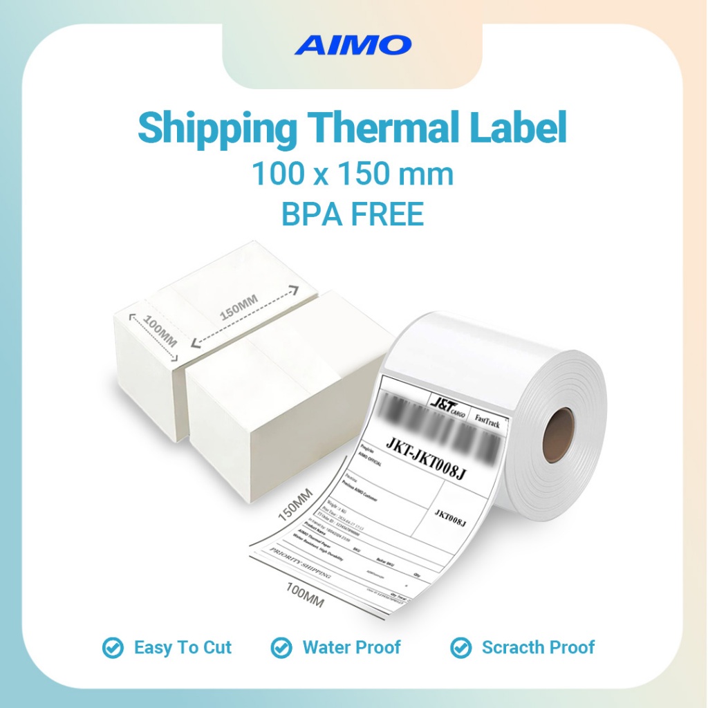 Jual [EKSKLUSIF KREATOR] AIMO Thermal Paper 100 x 150mm A6 - 500 pcs ...