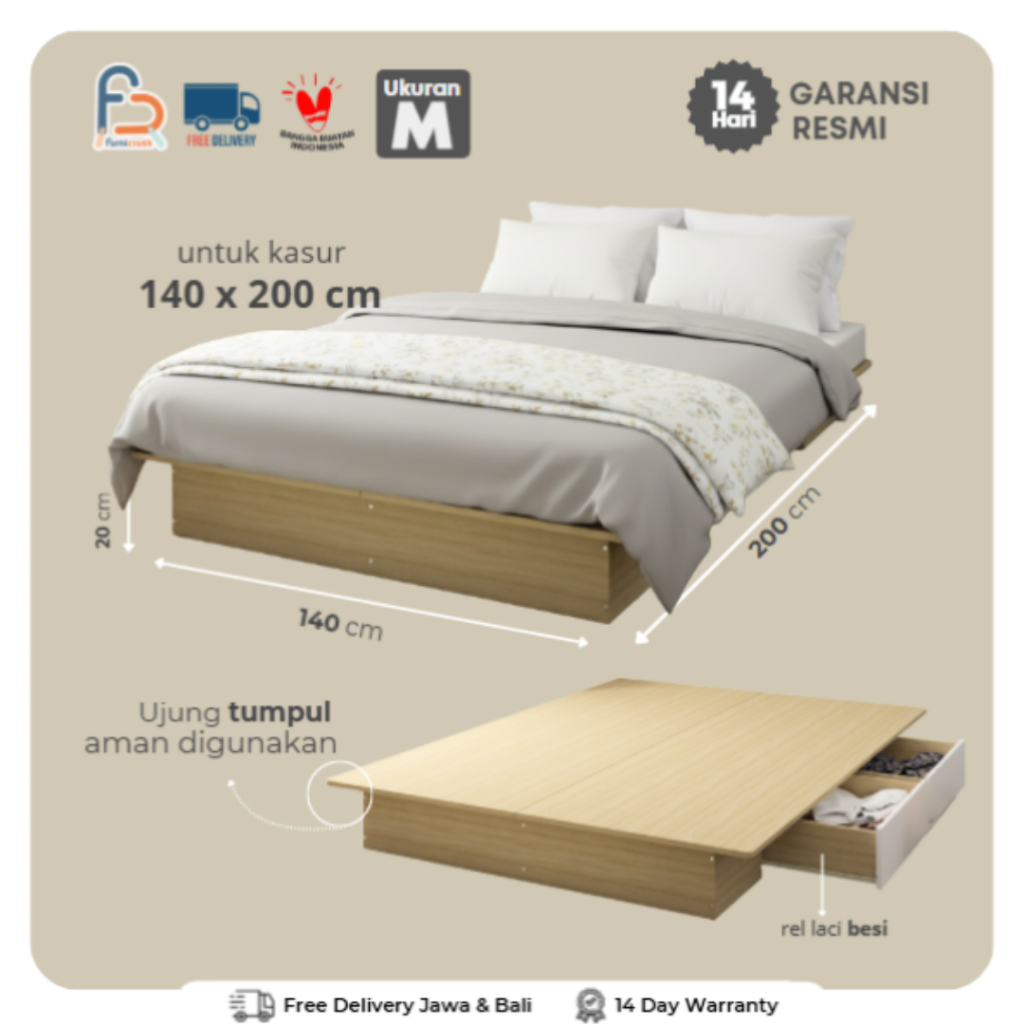 Jual Furnicrush Alas Tempat Tidur / Divan / Divan Headboard / Dipan 140 ...