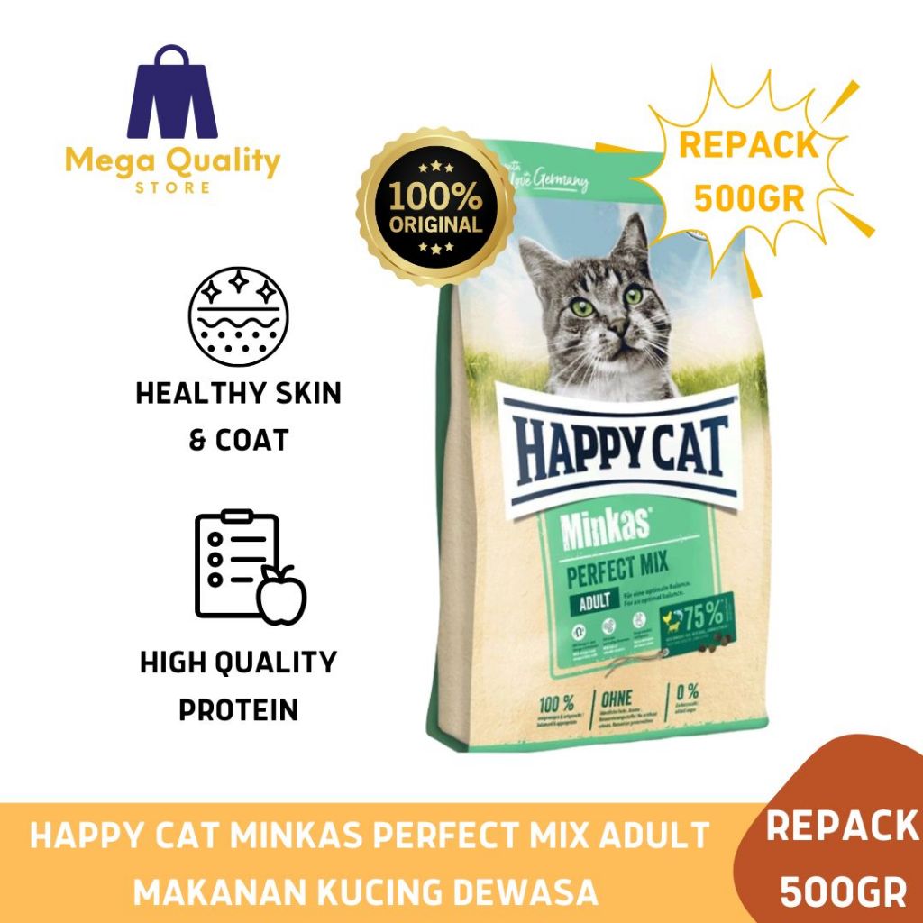 Jual Happy Cat Minkas Perfect Mix Adult Makanan Kucing Dewasa REPACK ...