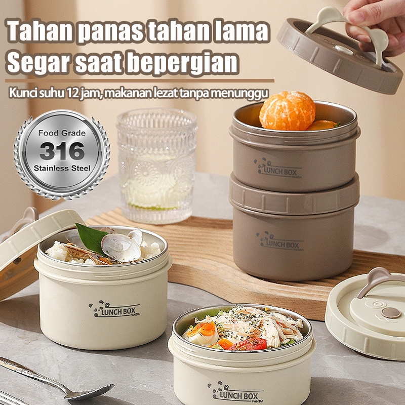 Jual Lunch box stainless 316 lunch box set 3 sekat 1.4L + tas termal ...