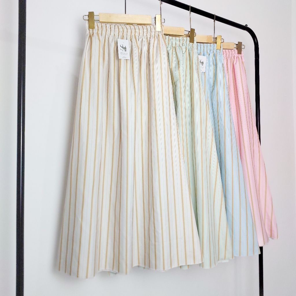 Jual SN - Rok Stripe Cotton Poly | Rok Daily Motif Salur | Korean ...