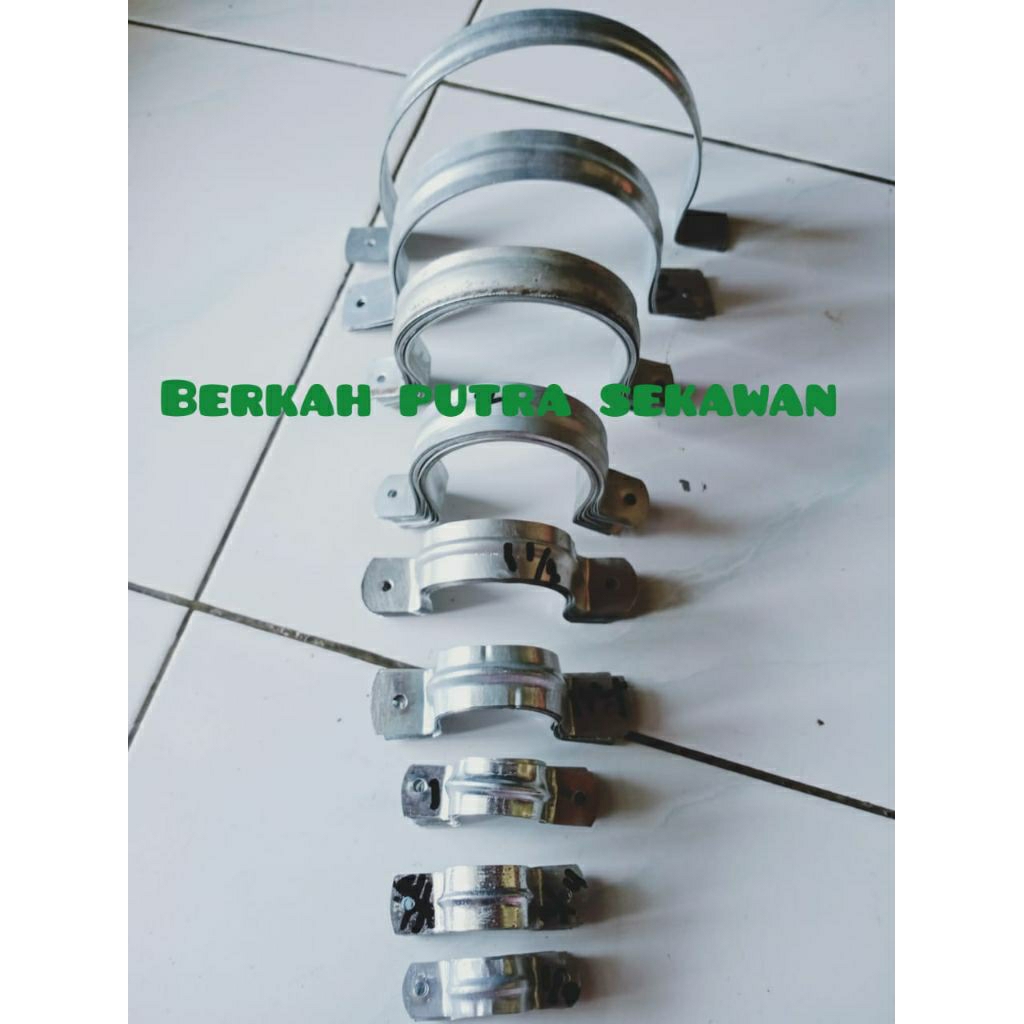 Jual Klem pipa/ Klem pengait pipa/ Klem omega Ukuran 4 inch, 3, 2 1/2 ...
