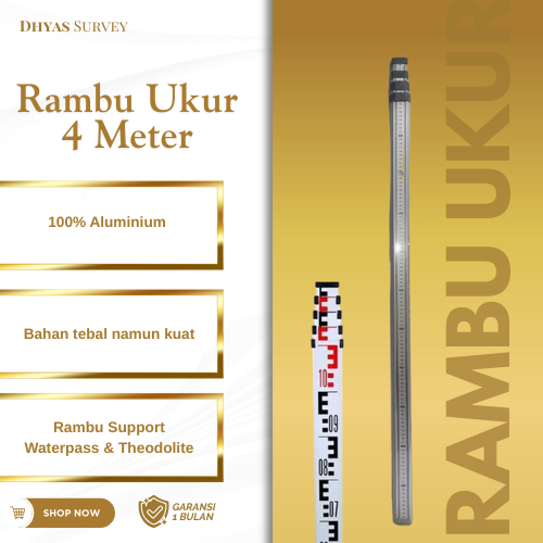 Jual Rambu Ukur 4 meter Rambu Bak Ukur 4m Rambu Waterpass Digital ...