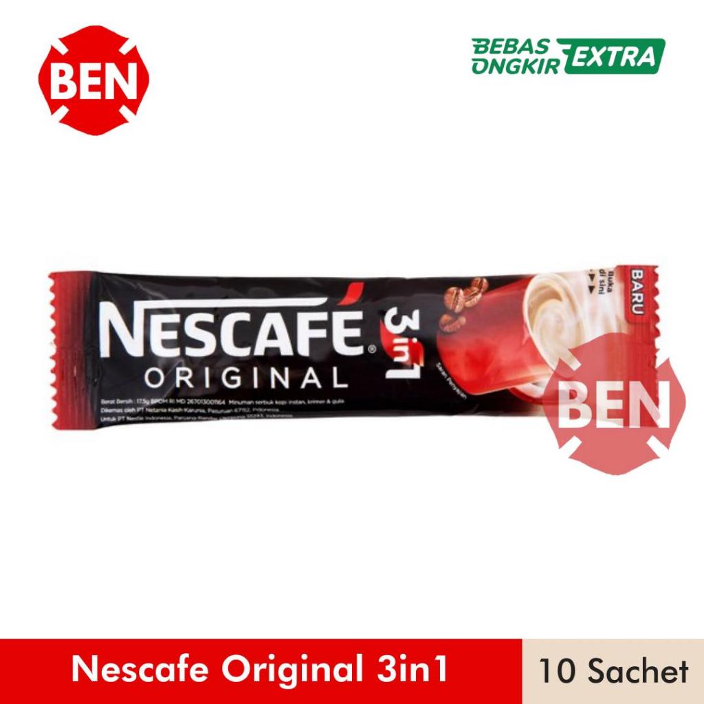 Jual Nescafe Original 3 in 1 Renceng 10 Sachet 3in1 Kopi Instant Coffee ...
