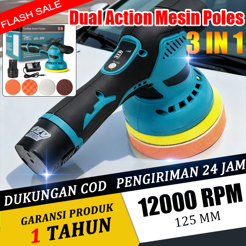 Jual DEWIN Mesin Poles Body Mobil Cordless Mini 5Inch Mesin Polisher ...