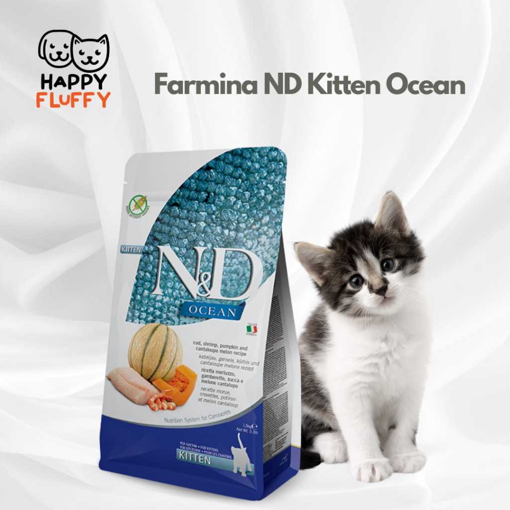 Jual Farmina ND Kitten Ocean Fish, COD, Shrimp, Pumpkin & Cantaloupe ...
