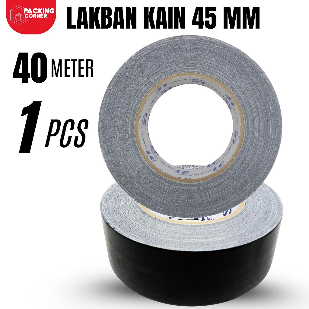 Jual Lakban Kain Cloth Tape Hitam Putih Abu Merah Kuning Hijau 45MM 40 ...