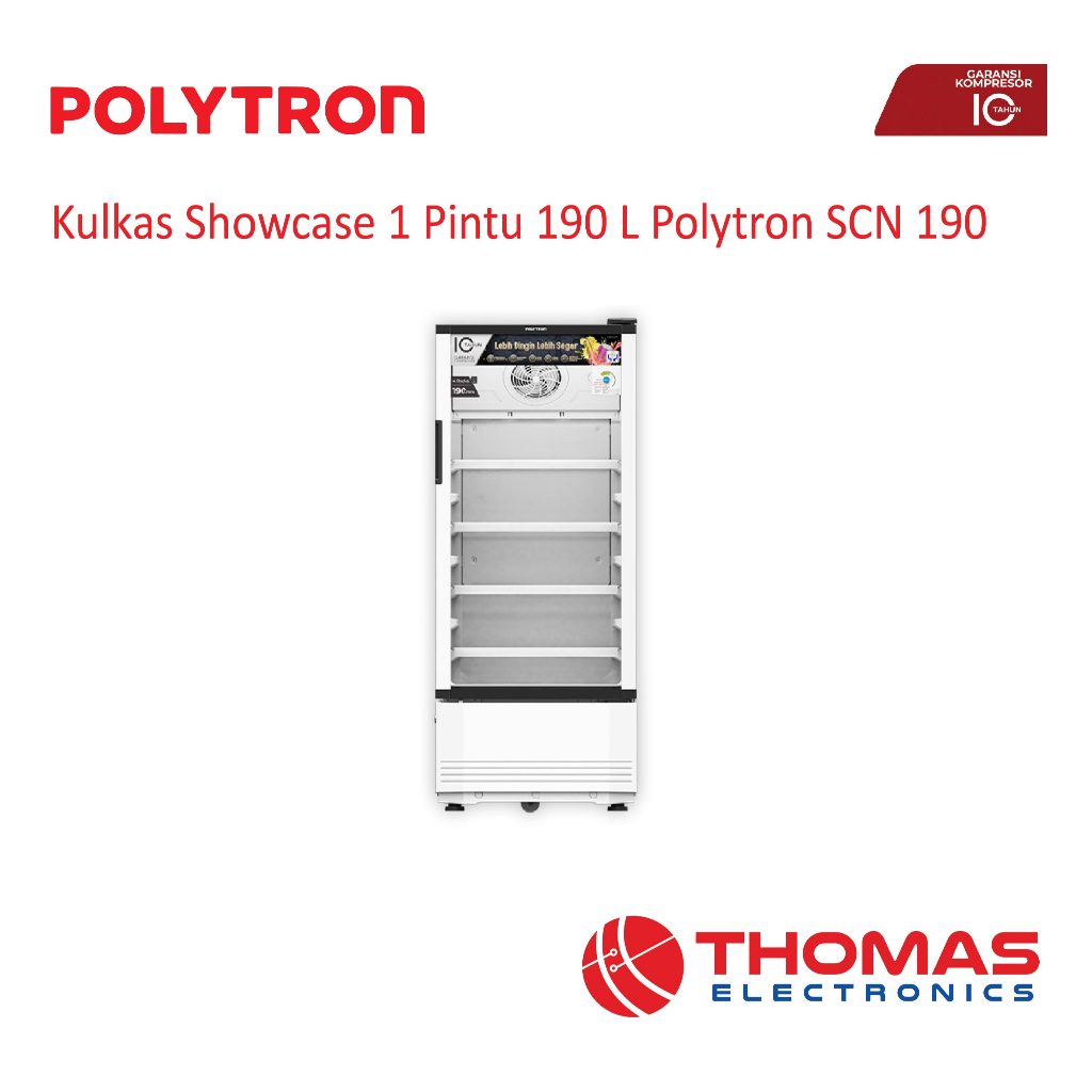 Jual Showcase 1 Pintu 190 Liter Polytron SCN190 SCN 190 Lemari ...