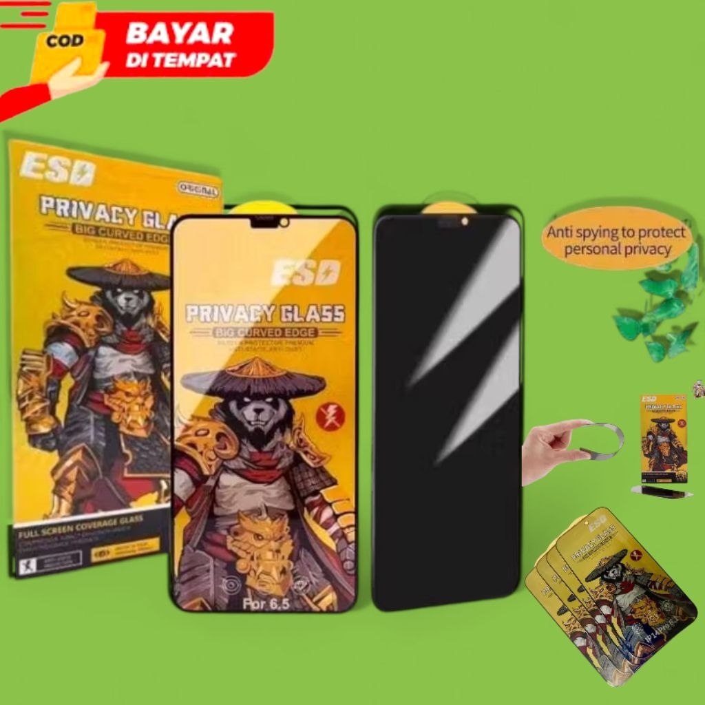 Jual Tempered Glass ESD Panda Anti Spy Realme Note 50 60 60x 70 70t P1 ...