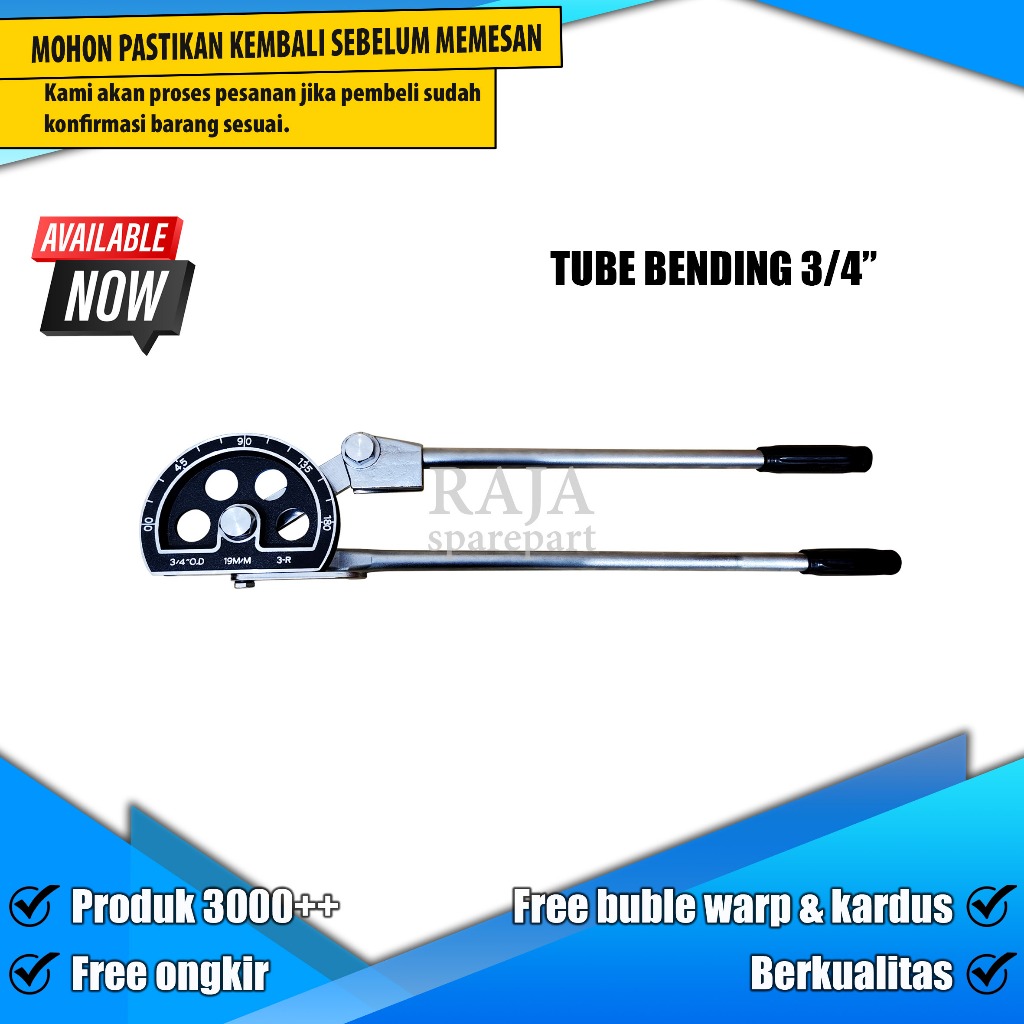Jual TB3/4 BENDING PIPA TEMBAGA / TUBE BENDER PEMBENGKOK PIPA / TUBE ...