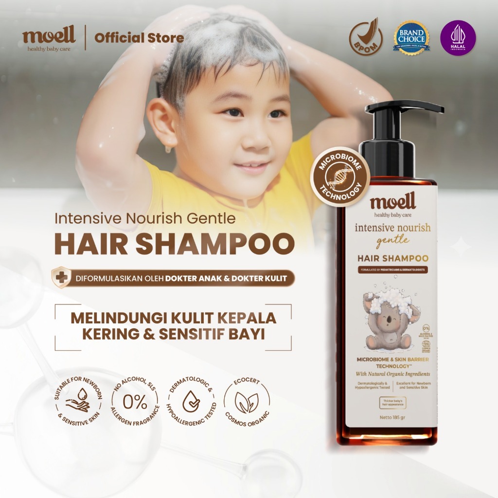 Jual Moell Gentle Shampoo Bayi Anak 185gr Dengan Calendula Oil - Kulit ...