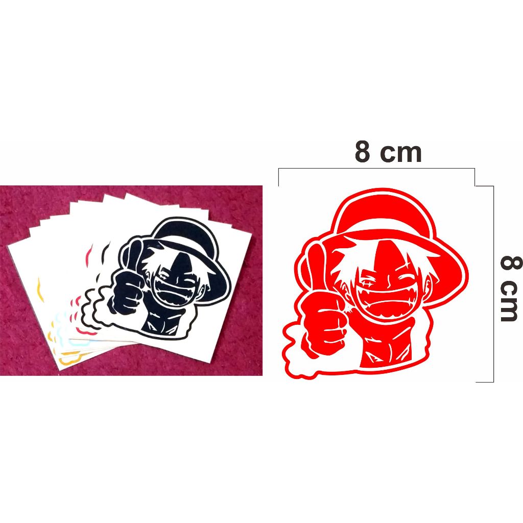 Jual Stiker cutting animasi one piece, sticker kartun one piece ...
