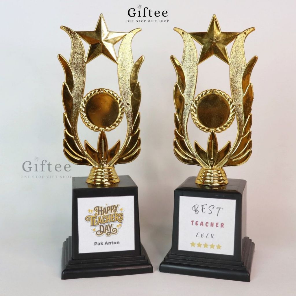 Jual HAMPERS PIALA TROPHY CUSTOM BEST TEACHER PENGHARGAAN AWARD BEST ...