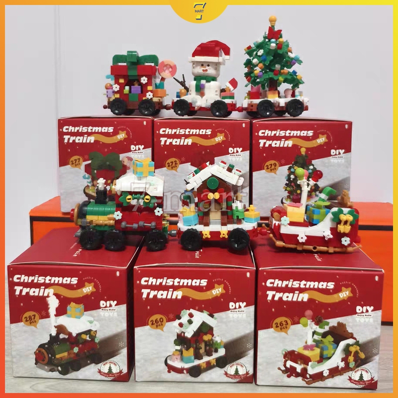 Jual Building Block Christmas Gift 6in1 Kereta Natal Mainan Balok Kecil ...