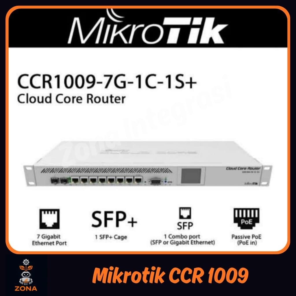 Jual [BNIB] Mikrotik CCR1009-7G-1C-1S+ Cloud Core Router Network ...