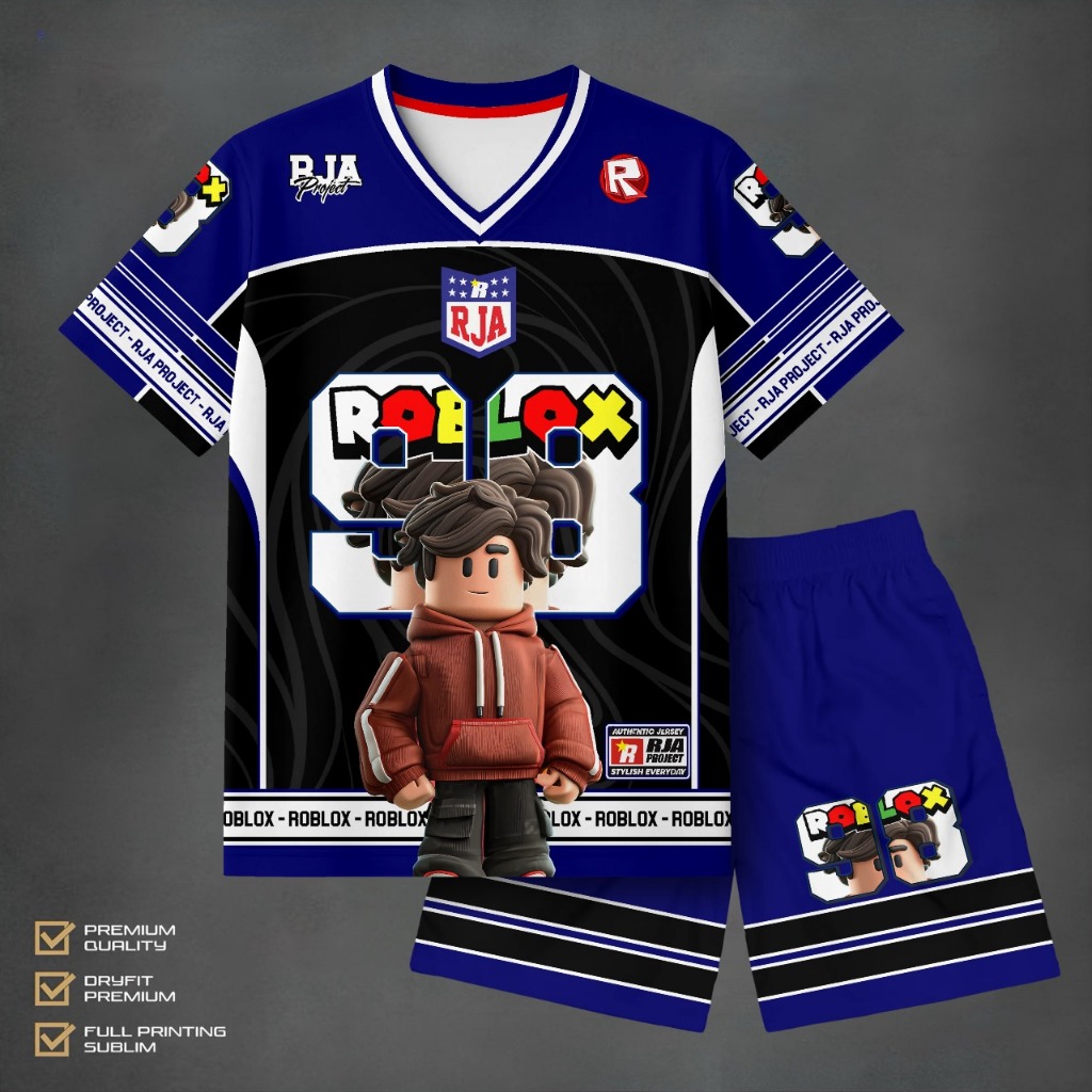Jual Setelan Roblox Anak Cowok 3-10 Tahun | Jersey Anak Laki Dryfit ...